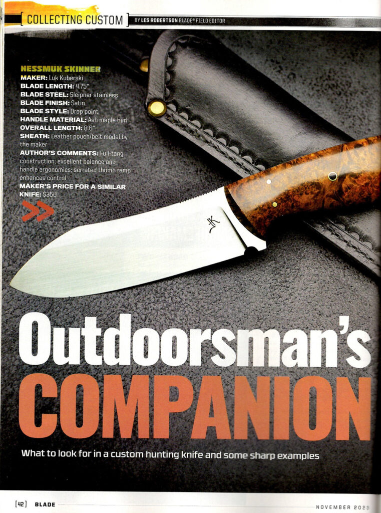OUTDOORSMAN’S COMPANION | Robertson's Custom Cutlery Robertson’s Custom ...